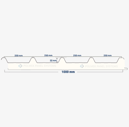 5 Ribs PUR - PIR Roof Panel | POLMEK Group